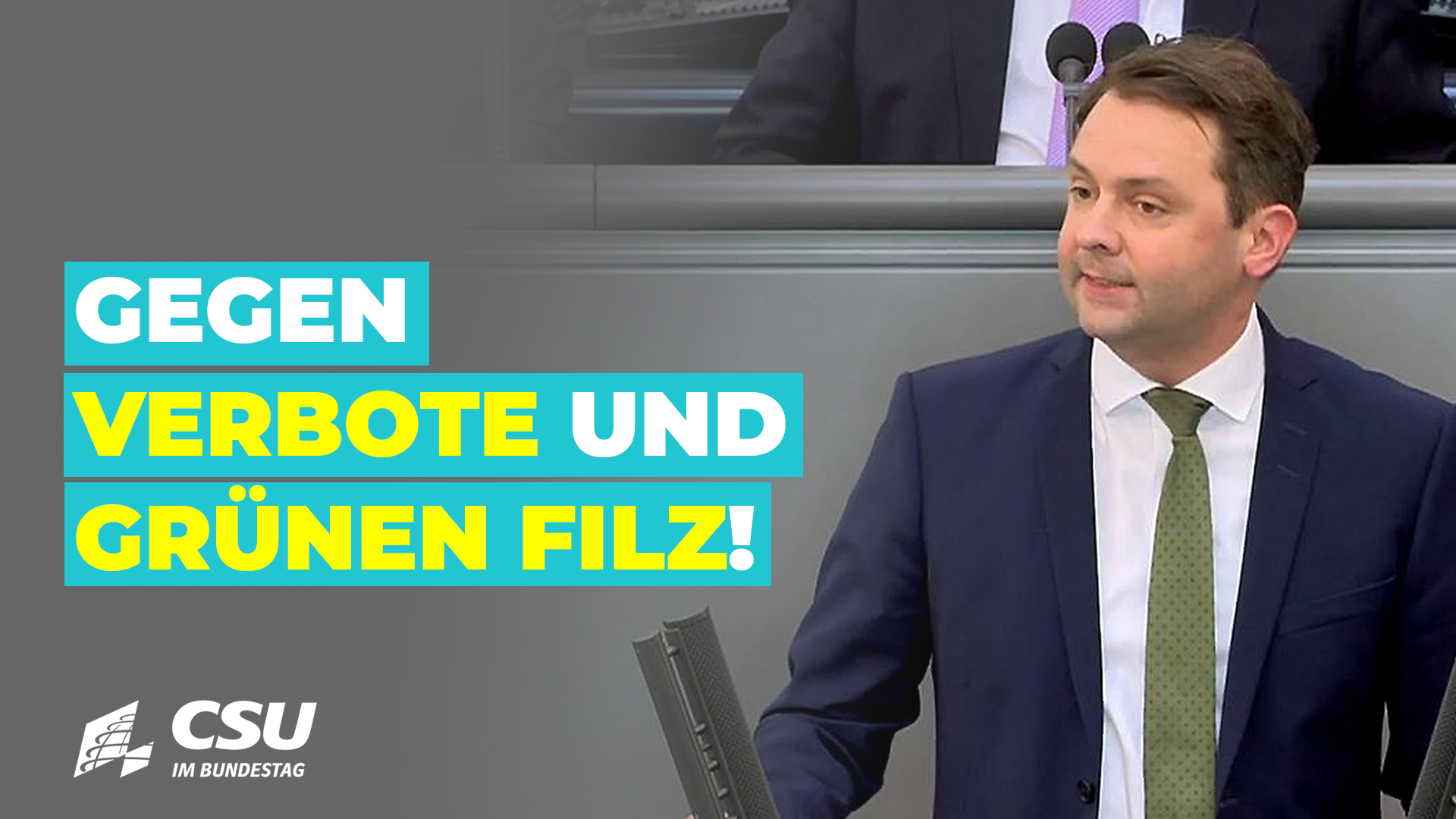 Andreas Lenz: Gegen Verbote und grünen Filz! | CSU-Landesgruppe