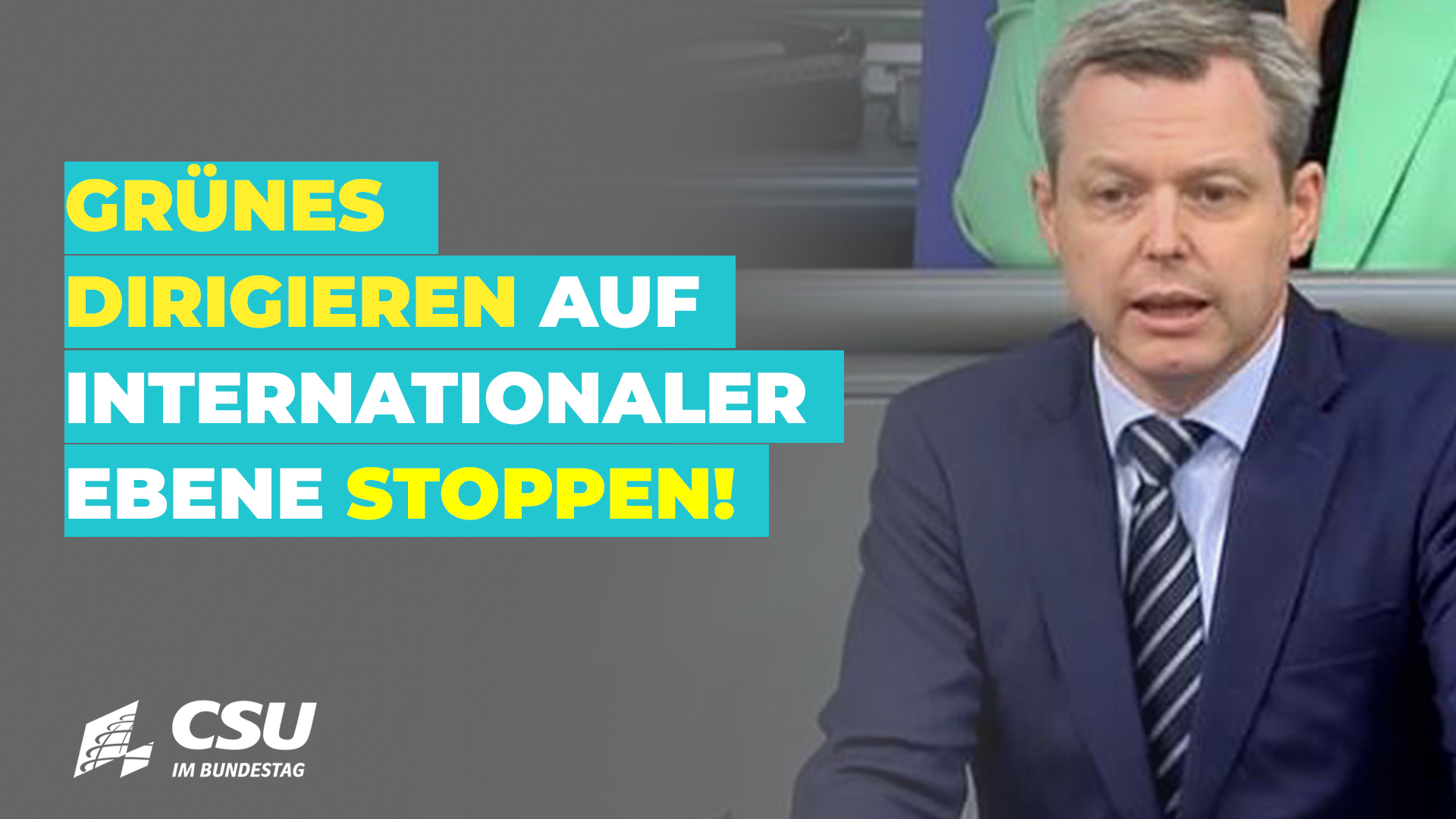 Thomas Silberhorn: Grünes dirigieren auf internationaler Ebene stoppen ...